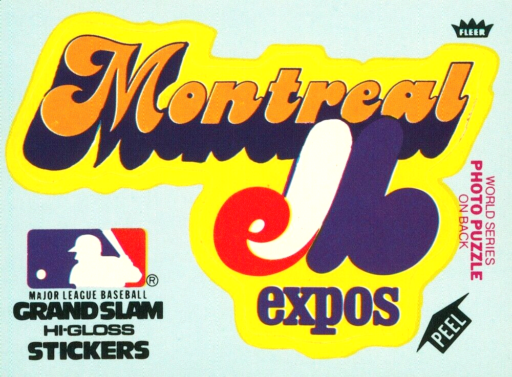 1979 Fleer Insert Grand Slam Montreal Expos Hi-Gloss Sticker/ Puzzle ...