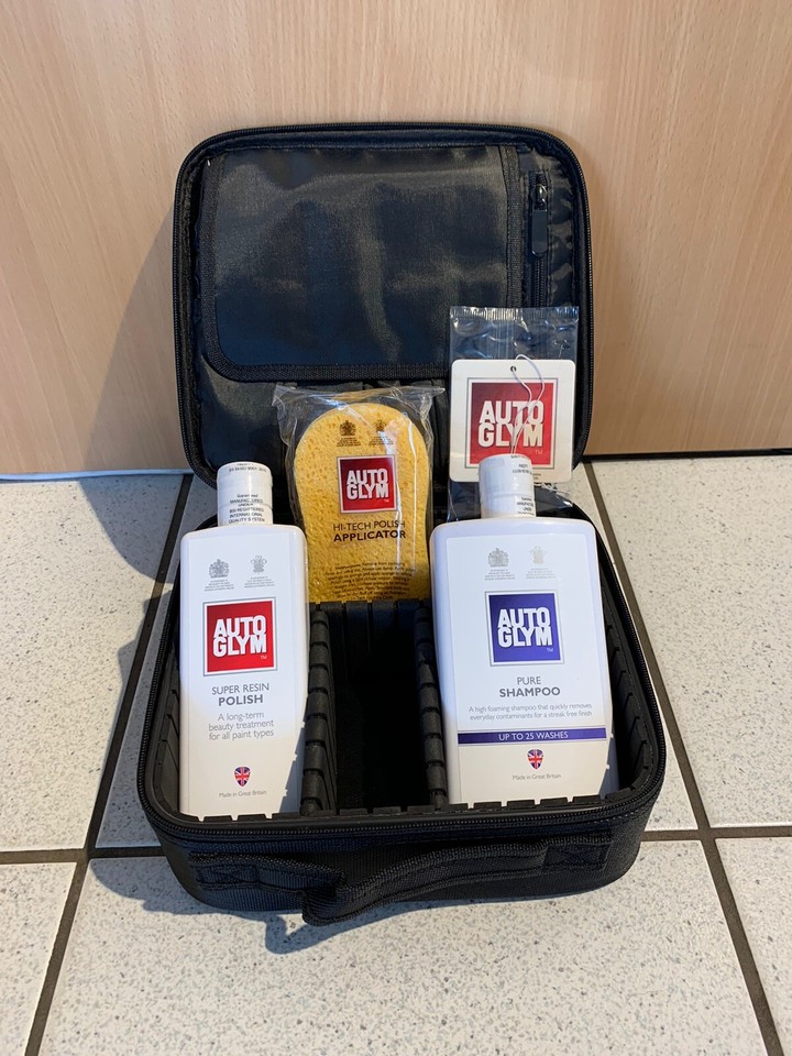 Genuine AUTOGLYM 5Pc SHAMPOO CLEANING POLISH VALETING BAG KIT CAR WASH ...