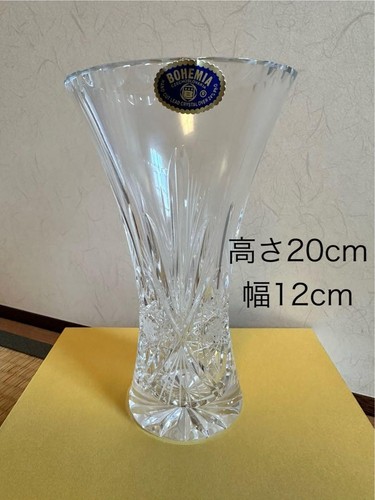 Bohemia Glass Crystal Vase Czech Republic 10.6in Slovakia Crystal ...