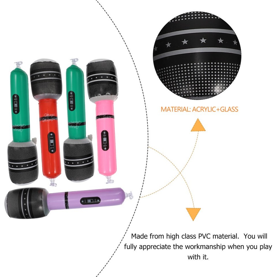 5 Pcs Toy Microphone Inflatable Cosplay Children Children's Toys | eBay ...