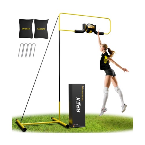 Apex Sports Volleyball Spike Trainer – Adjustable Solo Practice Station ...