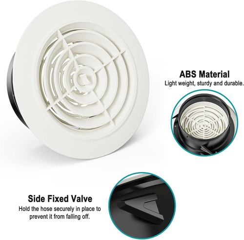 6 Inch Circular Vent Cover with Louver for Ceiling, Bathroom, Kitchen ...