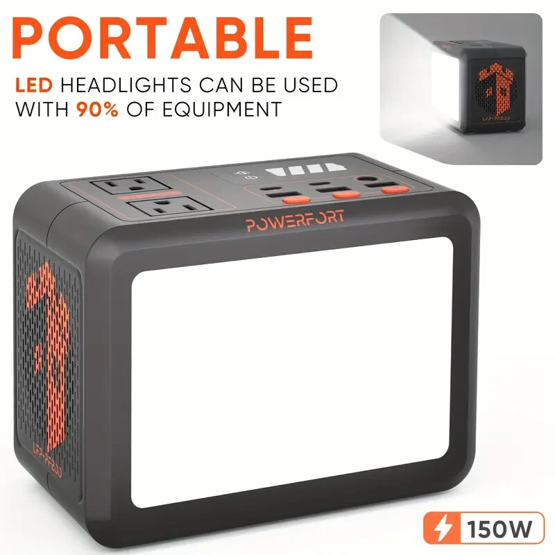 Portable Laptop Phone Camping Battery Pack Power Bank 150W 99Wh Solar ...