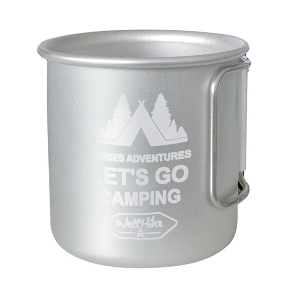 300ML Hiking Mug Aluminium Alloy Travel Coffee Cup for Backpacking ...