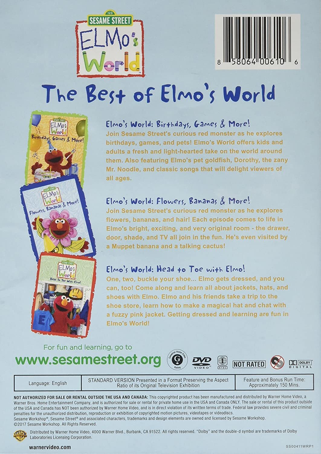 Sesame Street: The Best of Elmo's World - | Grelly USA