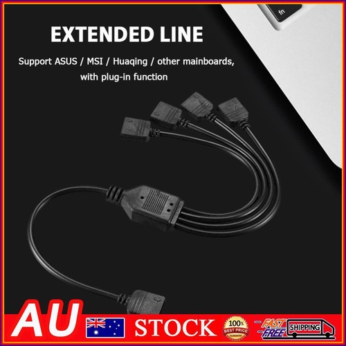 RGB Led Splitter Cable 5V 1 To 4 Extension Cable for Msi Asus Asrock ...