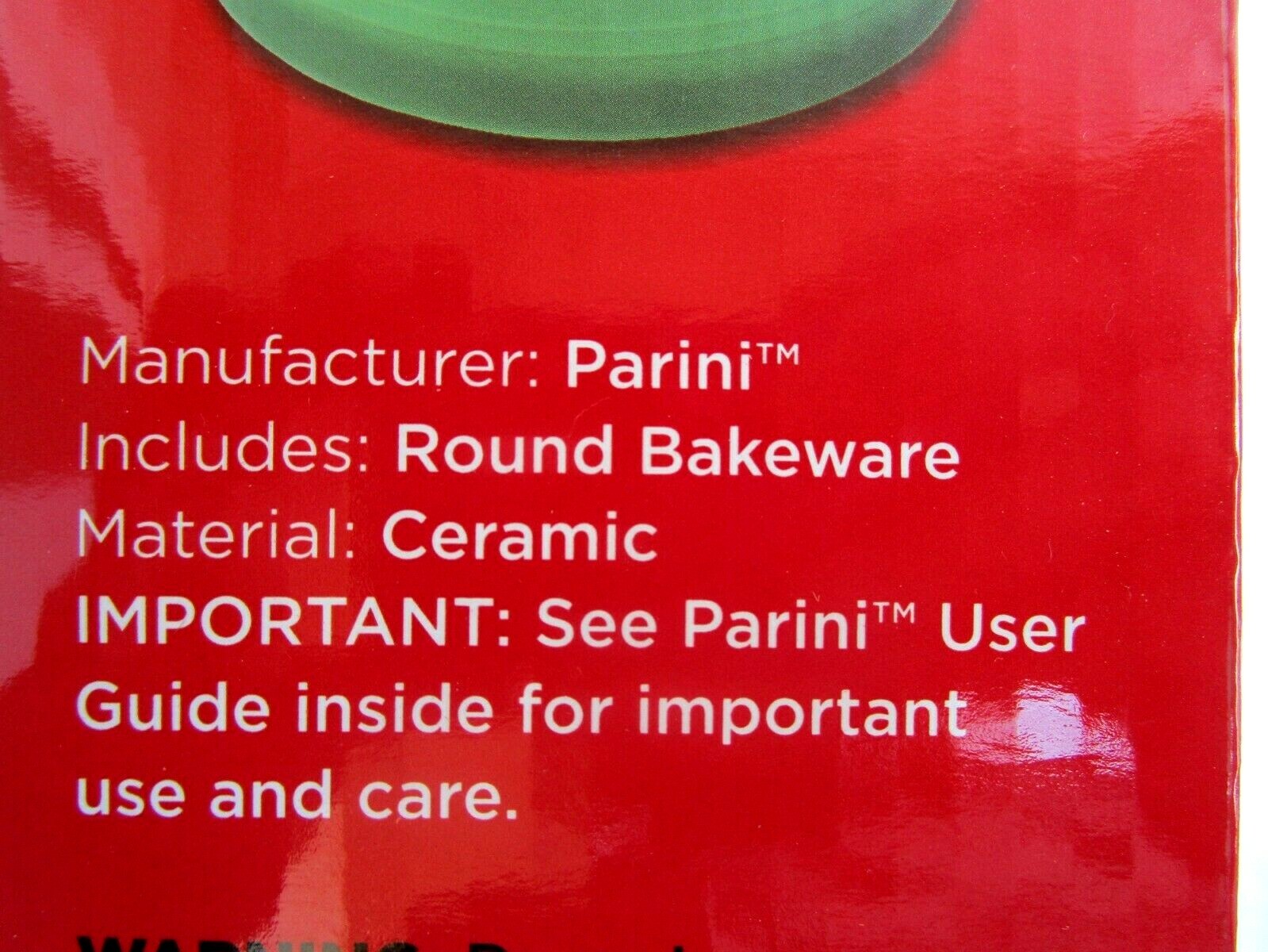 PARINI COOKWARE..8"..GREEN..CERAMIC..ROUND..BAKEWARE..POT..NEW IN BOX ...