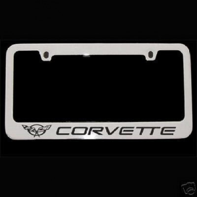C5 Corvette Polished Chrome License Plate Frame LS1 LS6 | eBay
