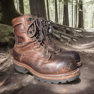 Timberland PRO Evergreen Logger Work Boot Composite Toe Waterproof Men ...