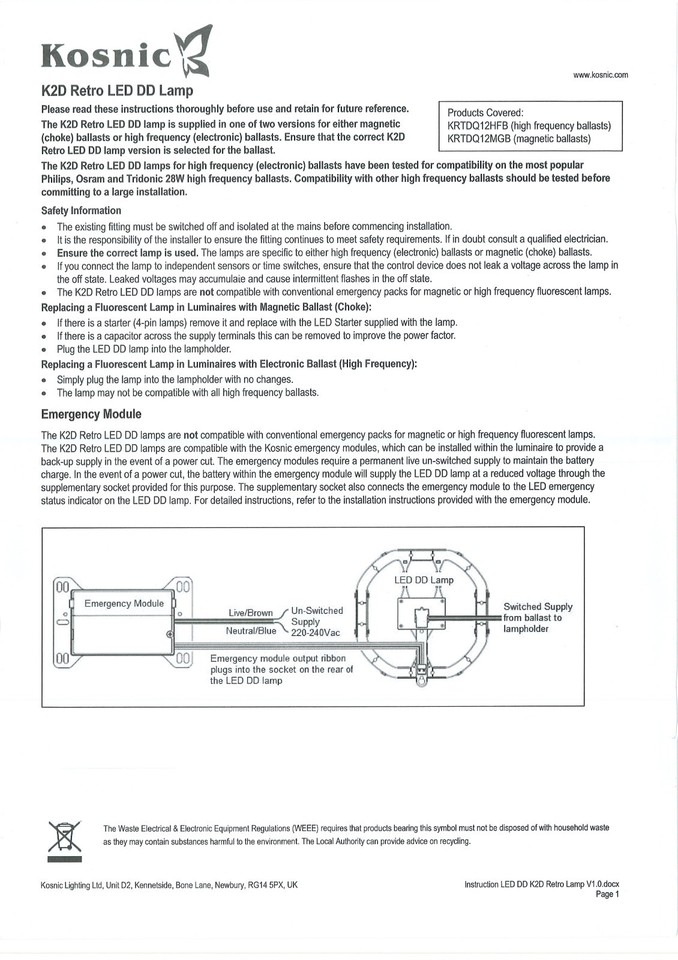 10x 12W (=28W Retrofit Replacement) LED GR8 2 pin 3500K 2D Light Bulb ...