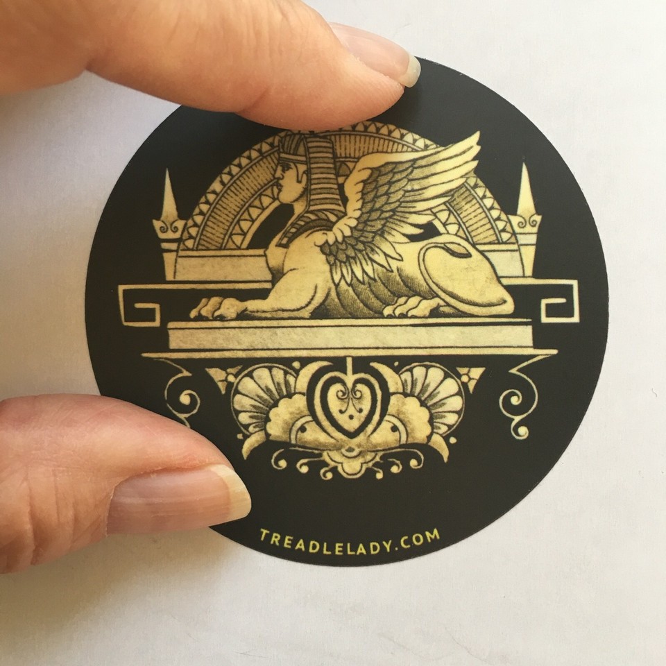 Singer sewing machine Sphinx decal Vinyl Sticker 3 inches round | eBay