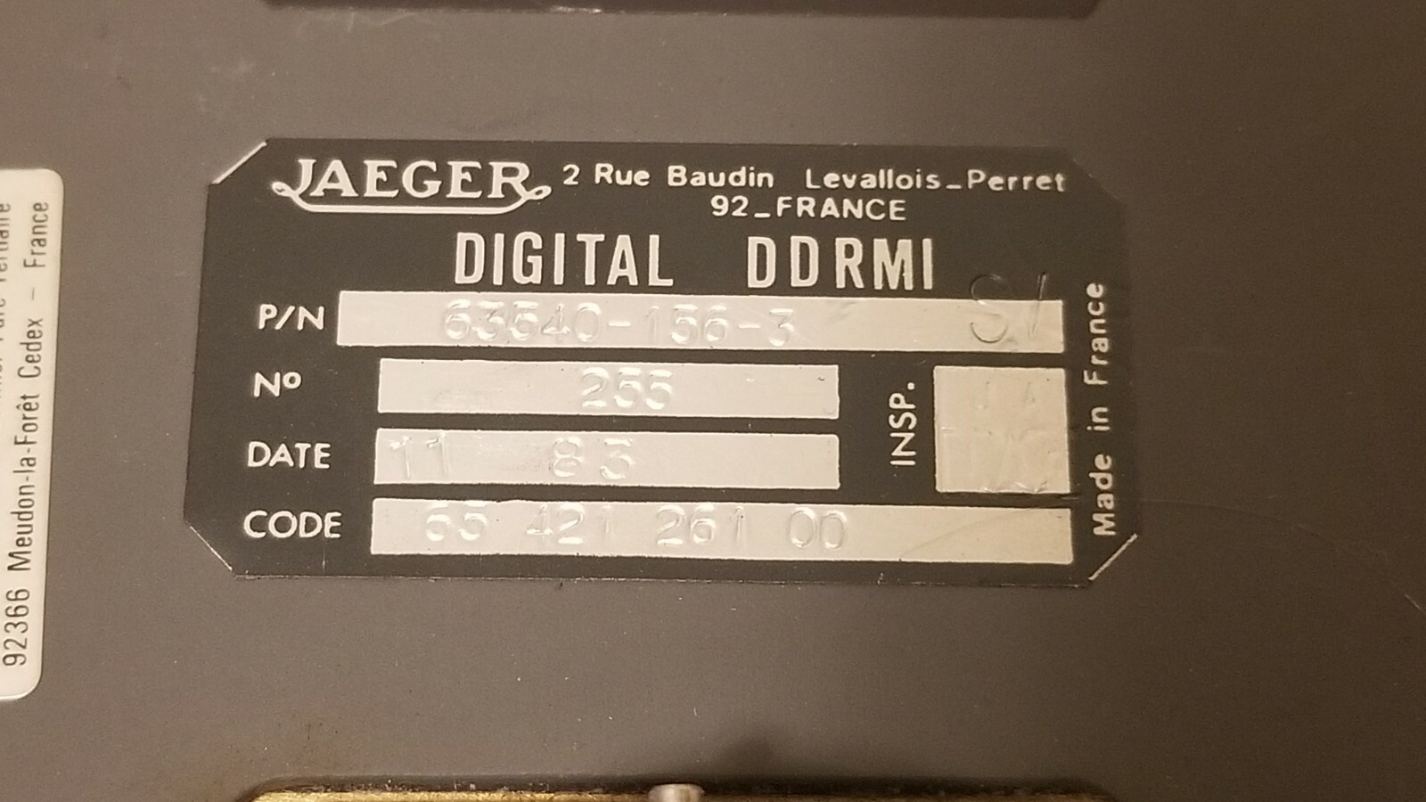 Airbus A310 DDRMI Indicator 63540-156-3 Jaeger Digital DDRMI | eBay