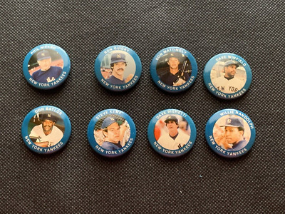 RARE Vintage 1984 FUN FOODS Baseball Hat / Jersey Buttons -N.Y. Yankees ...