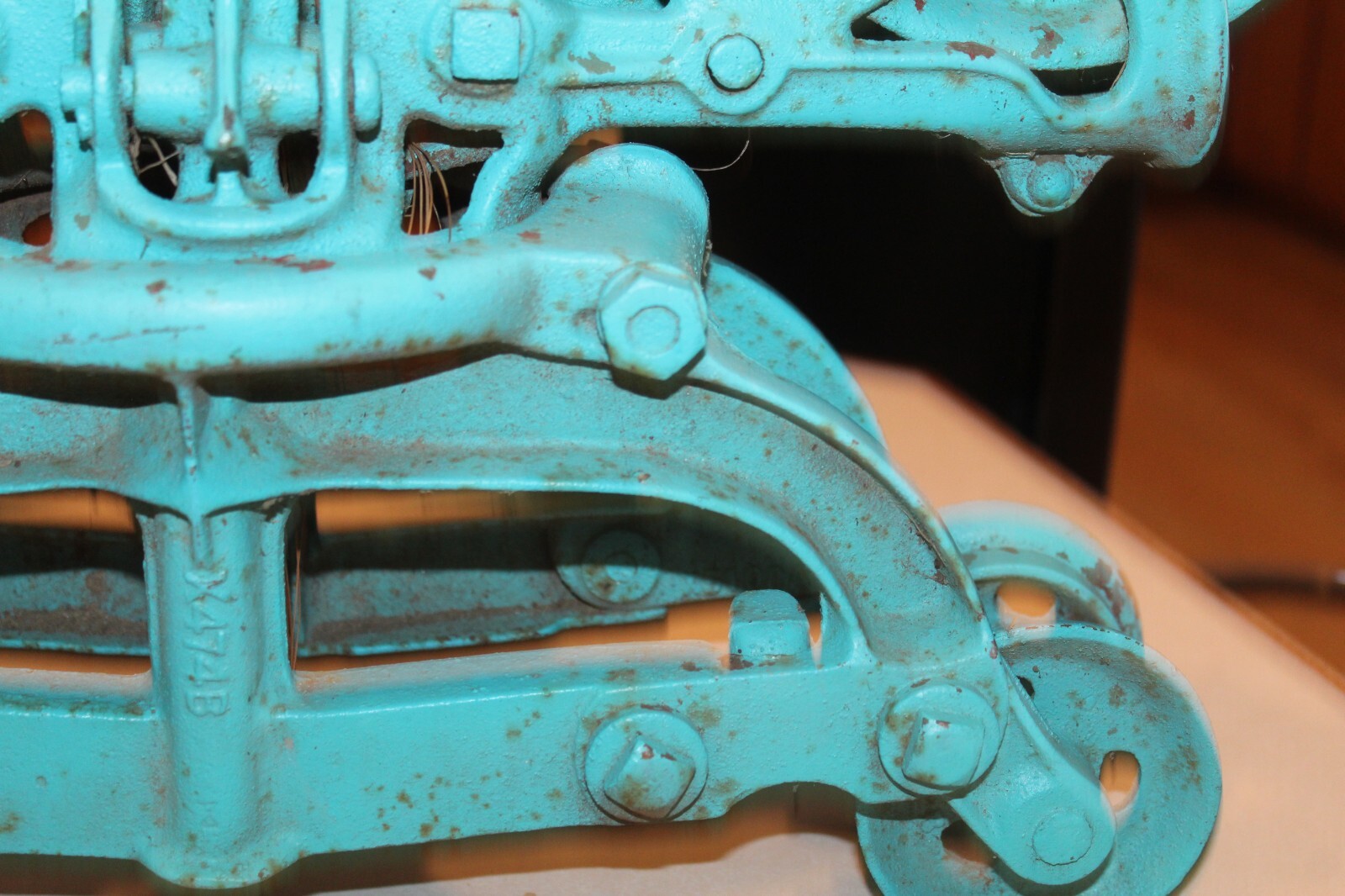 Vtg Antique Old Hay Trolley Farm Barn Repurpose Light Industrial Cast ...