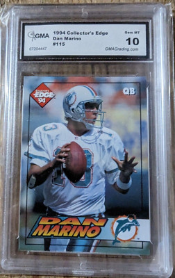 1994 Collector's Edge #115 DAN MARINO GMA graded GEM MINT 10 HOF GOAT ...