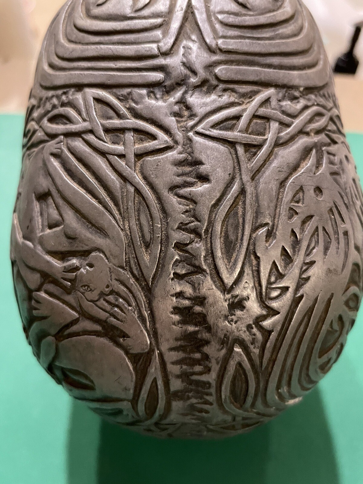 1998 WUI W.U.I. TRIBAL TATTOO SKULL Summit Collection Pewter Gothic ...