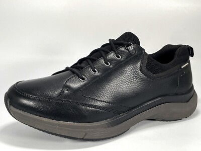 RRP £110 Brand New Clarks Wave 2.0 Vibe Men's Black Leather Trainers ...