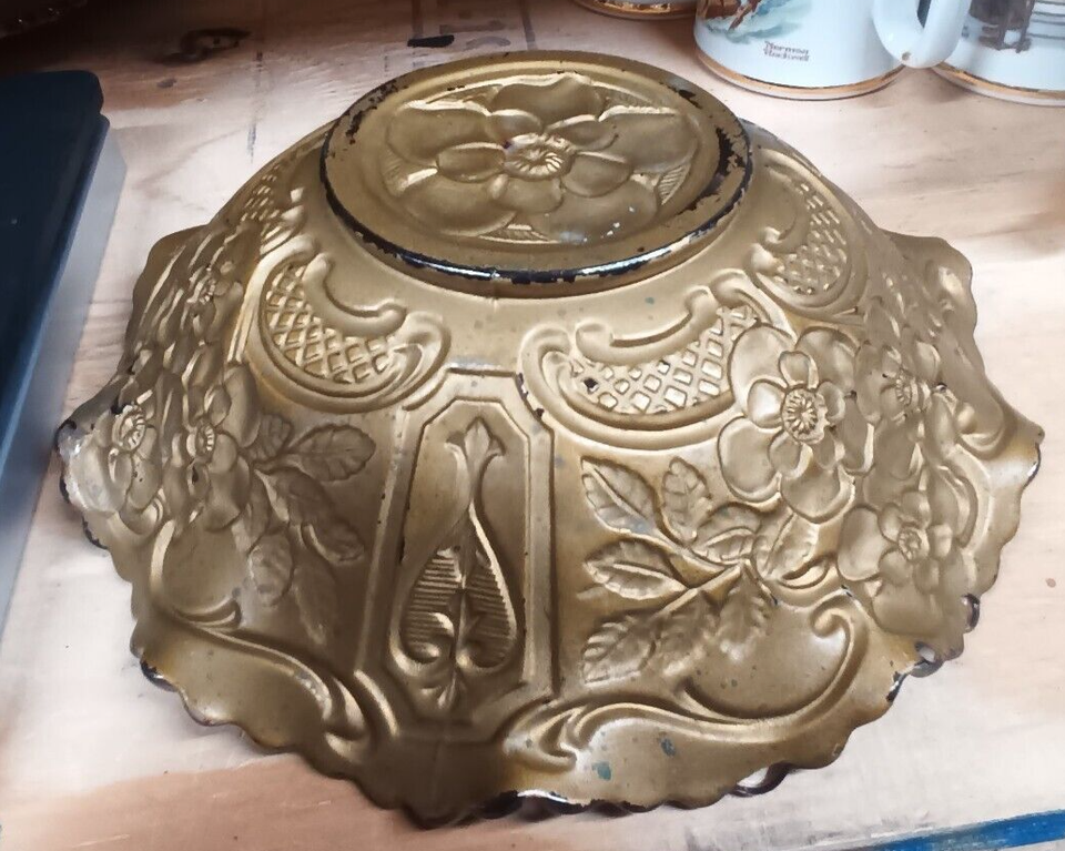 Antique Goofus Glass Cabbage Rose bowl | eBay