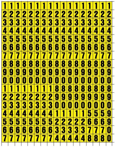 Stick on Vinyl Lettering, Numbers, Self Adhesive 1/2inch NUMBERS ONLY ...