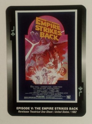 Star Wars Movie Poster Playing Card The empire Strikes Back Jack Clubs ...