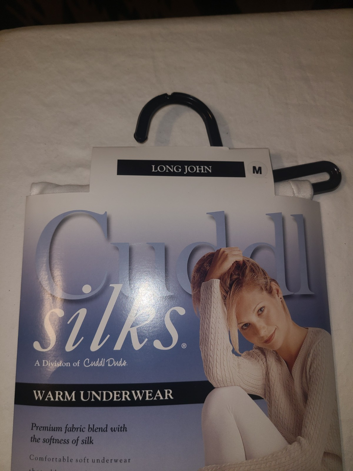 NWT VTG Cuddl Duds Cuddl Silks Warm Underwear White Medium 10-12 Long ...