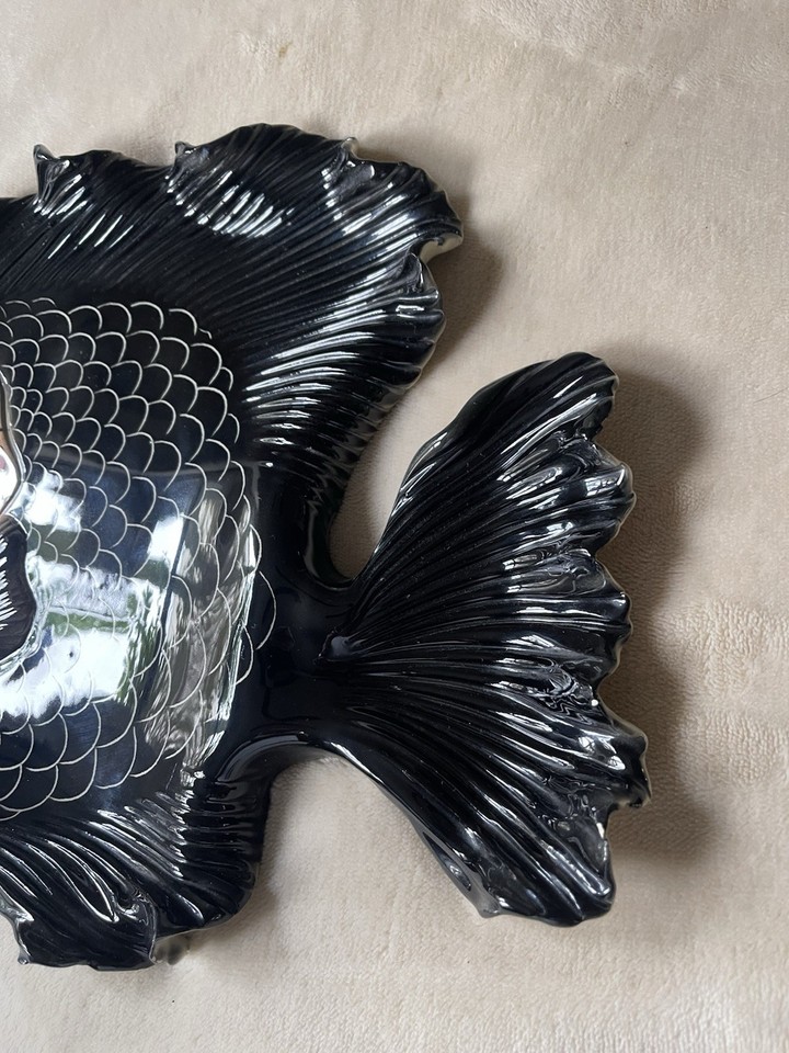 Ryan Charles Platter Hand Painted Ceramic Fish Artist Kitchen ...