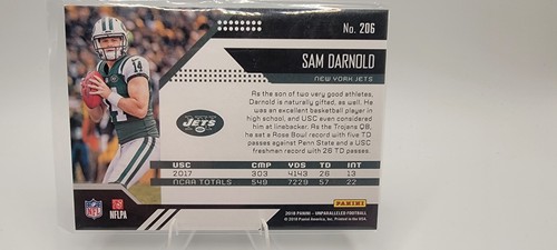 2018 Panini Unparalleled Sam Darnold Rookie Card # 206 Jets Vikings | eBay