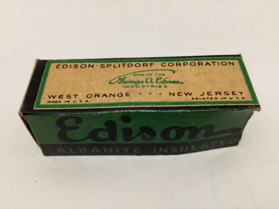 Antique Edison Albanite Insulated S-4 Spark Plug with Box - NOS | eBay