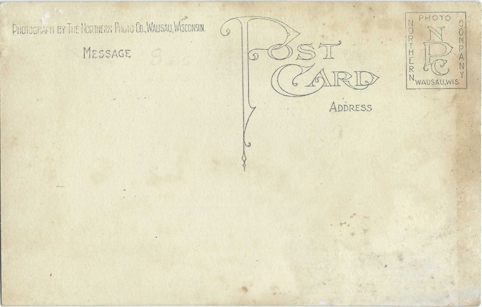 REAL PHOTO POSTCARD- Eland, Wisconsin- School Class of 1908-Photo by J ...