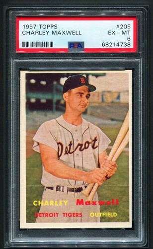 1957 Topps Baseball #205 CHARLEY MAXWELL Detroit Tigers PSA 6 EX-MT | eBay