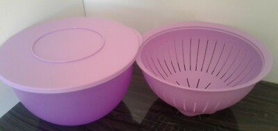 Tupperware Light purple 4.3L Bowl, Colander, Lid set | eBay Australia