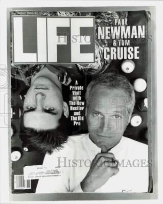 1986 Press Photo Paul Newman and Tom Cruise featured on Life magazine ...