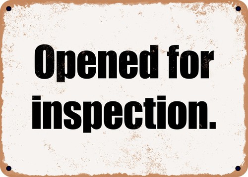 METAL SIGN - Opened for inspection. | eBay