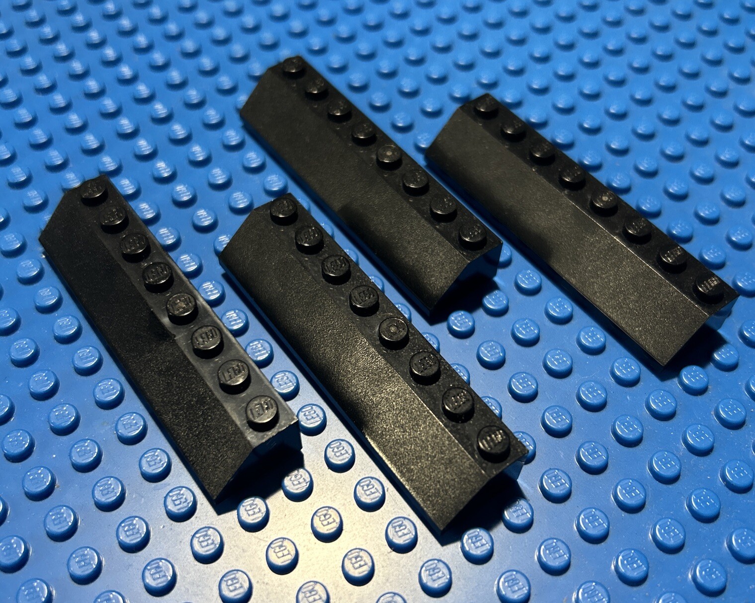 LEGO 4 BLACK Slope 45 2 x 8 x 1 Part 4445 Piece 4163334 | eBay