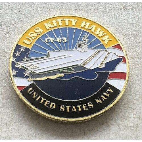 US NAVY - USS KITTY HAWK - CV-63 - Challenge Coin | eBay