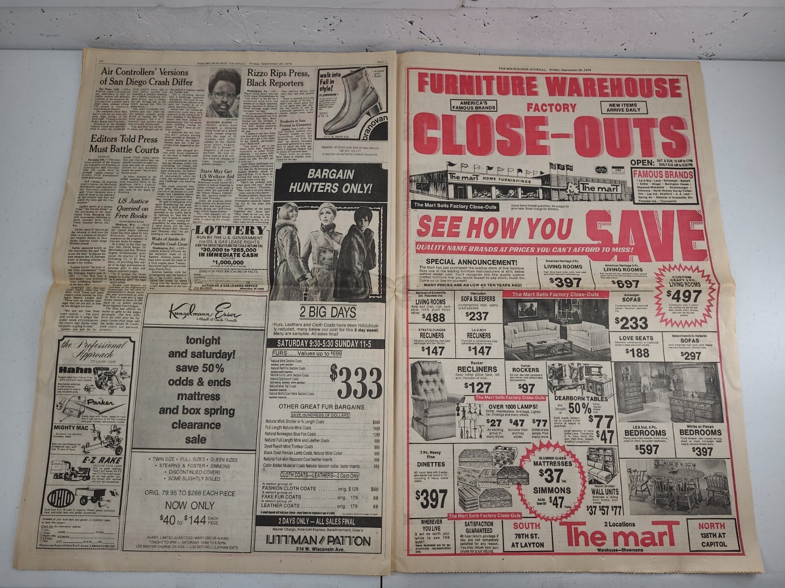 The Milwaukee Journal Newspaper Friday September 29 1978 Latest Edition ...