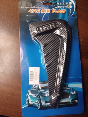 Pair Car SUV Decor Air Flow Intake Scoop Bonnet Vent Cover Hood Black ...