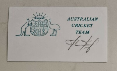 TIM MAY CRICKET SIGNED IN PERSON TEST PLAYER CARD AUSTRALIA ENGLAND ...