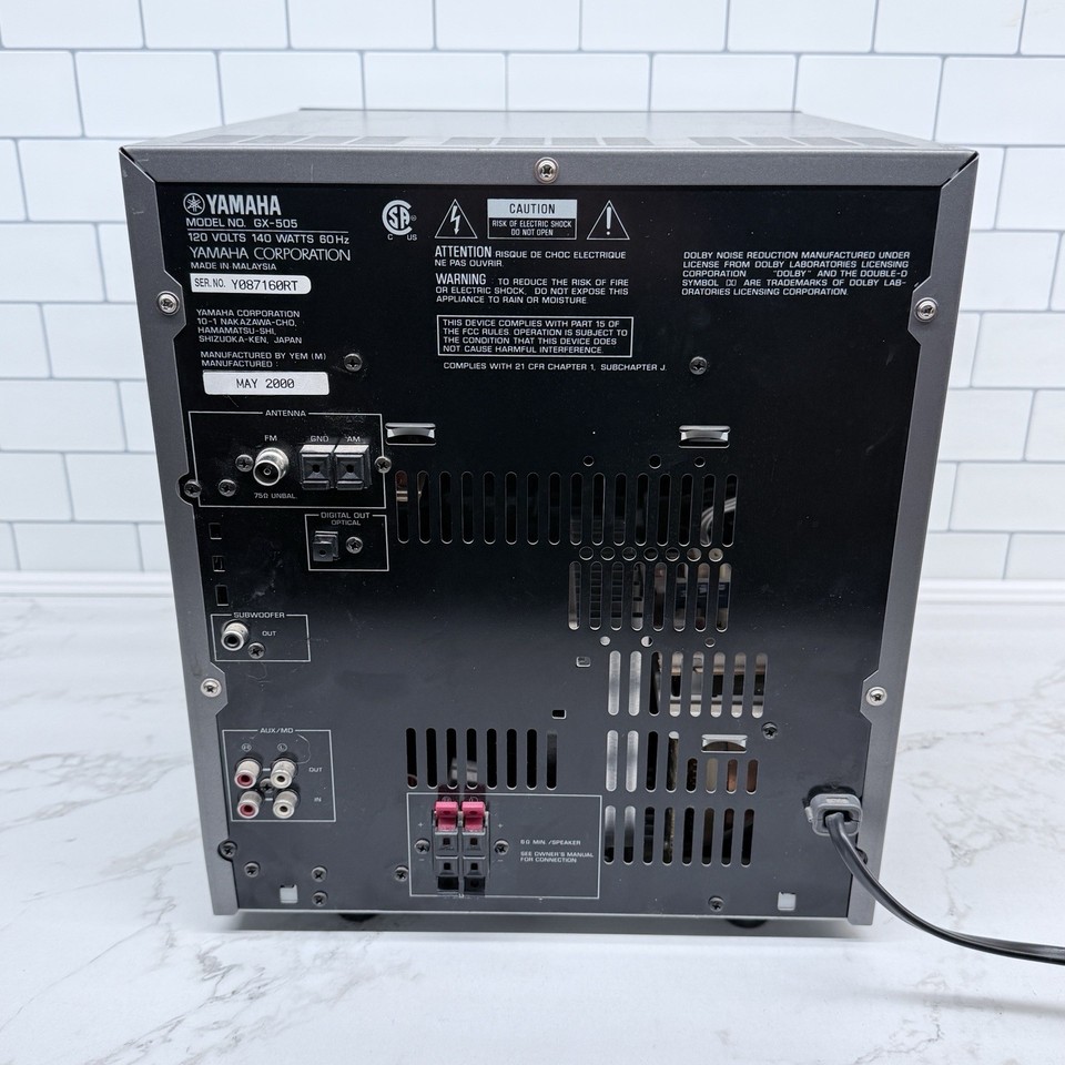 Vintage Yamaha GX-505 Audiophile Mini Component System Great 3-disc CD ...