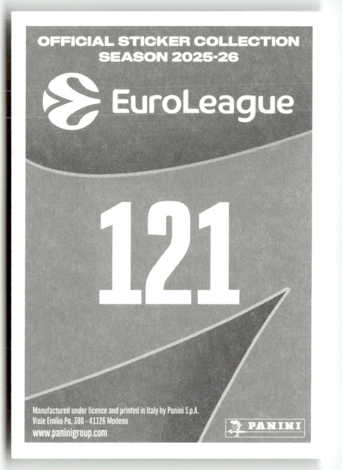 Panini 2025-26 Euroleague Stickers No. 121 Dwayne Bacon | eBay