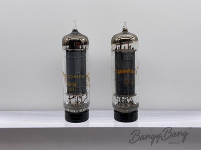 Matched Pair Amperex 6AQ5/6005/6V6 Power Pentode Amplifier Audio Vacuum ...