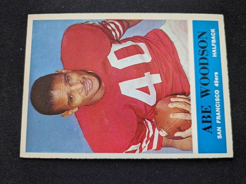 1964 Philadelphia Football Card # 166 Abe Woodson - San Francisco 49ers ...