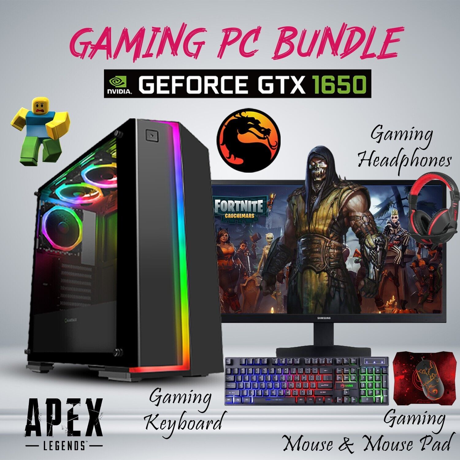 Gaming PC Desktop i5 i7 2TB 16GB RAM NVIDIA GTX 1660 Windows 10 ...