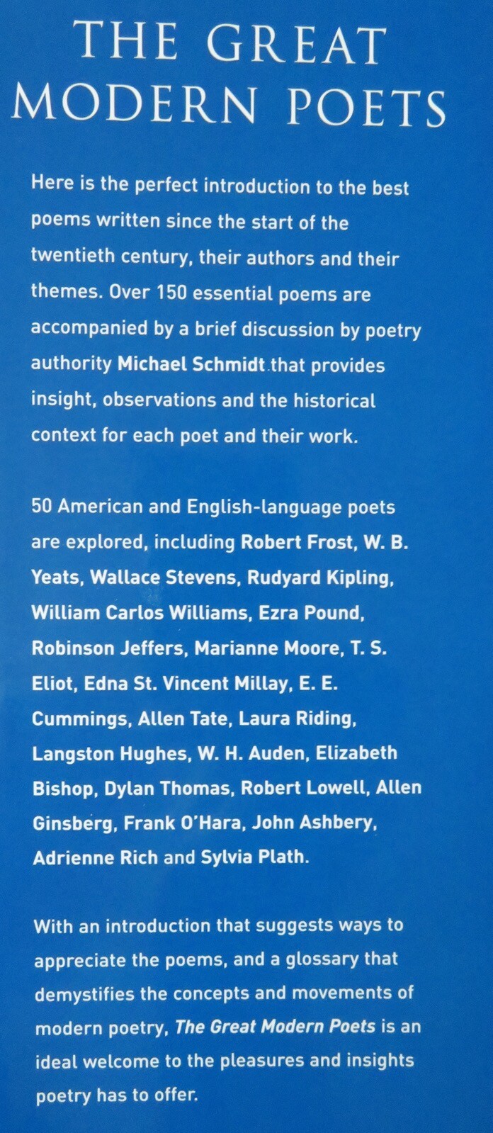 The Great Modern Poets by Michael Schmidt (Hardback, 2009) | eBay