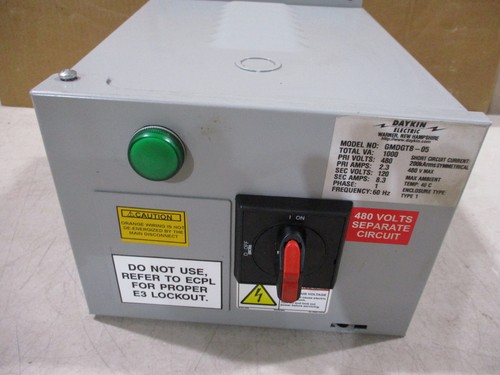 DAYKIN ELECTRIC GMDGTB-05 TRANSFORMER TYPE 1 ENCLOSURE 480V | eBay