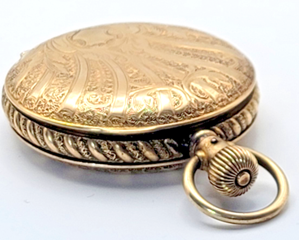 SB8: Antique Keystone Indian Head 42mm Hunter Pocket Watch Case Gold ...