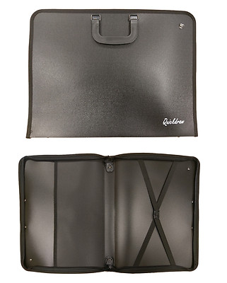 A1 Artist Portfolio Storage Folder ¾ Zip Up Drawings & Painting Vinyl ...
