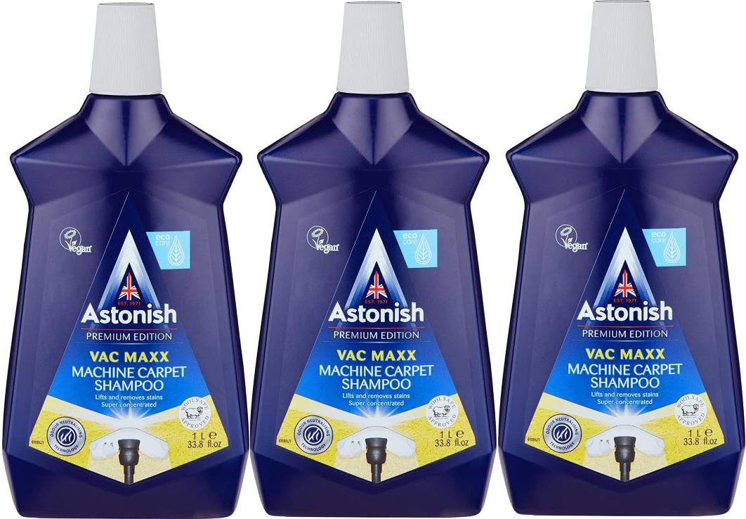 Astonish Premium Vac Maxx Machine Carpet Shampoo 1 Litre x 3 | eBay