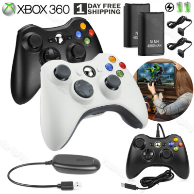 Wireless & Wired Controller For Xbox 360 / Windows 7 8 10 11 PC Gamepad ...