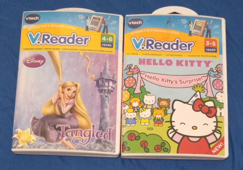 LOT OF 2 VTech V.Reader Hello Kitty & Tangled 😁💯 ️🏝👍 | eBay